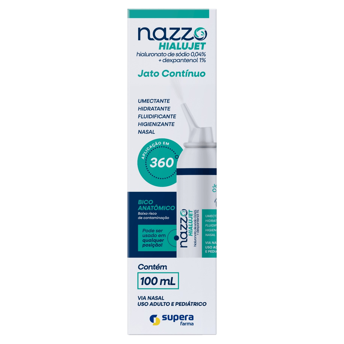 Lavagem Nasal Nazzo Hialujet - 100ml Spray - Drogasmil